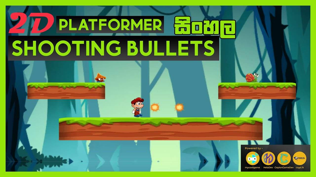 Unity 2D Platformer | Shooting Bullets | Unity Sinhala Tutorials ...