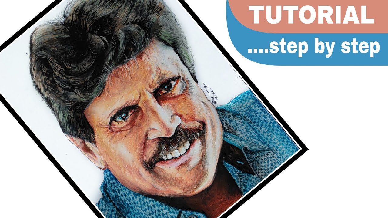 83 / KAPIL DEV Drawing / 1983 world cup legends..... tutorial ...