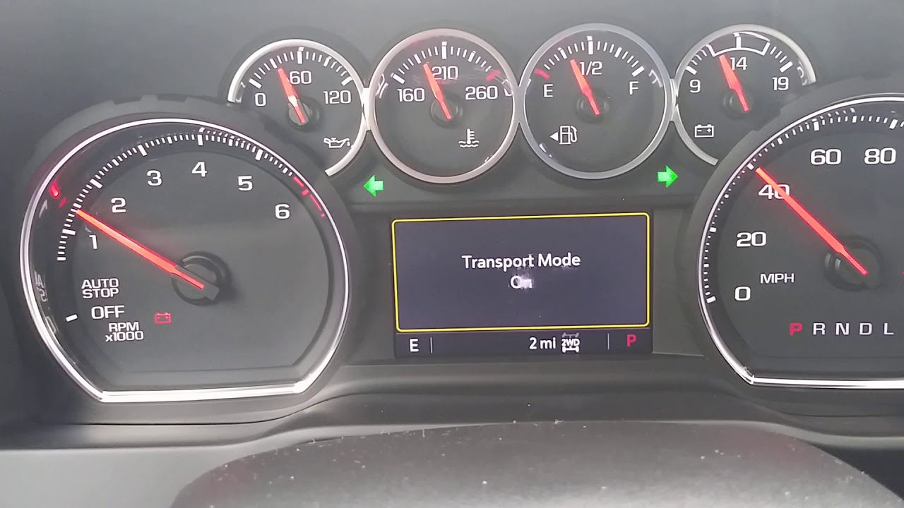 2020 Chevy Silverado transport mode/ship mode - YouTube