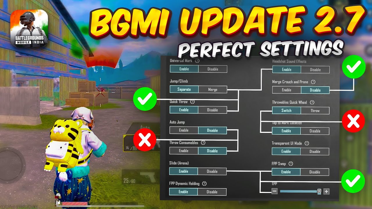 BGMI Update 2.7 All New Basic & Advance SETTINGS/CONTROLS | Perfect BGMI Settings Guide - YouTube