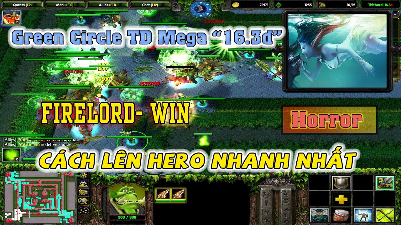 GREEN CIRCLE TD MEGA 16.3d - Cách Lên Hero Nhanh - Win (Horror Mode ...