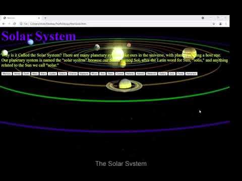 Solar System {html project} {website} - YouTube