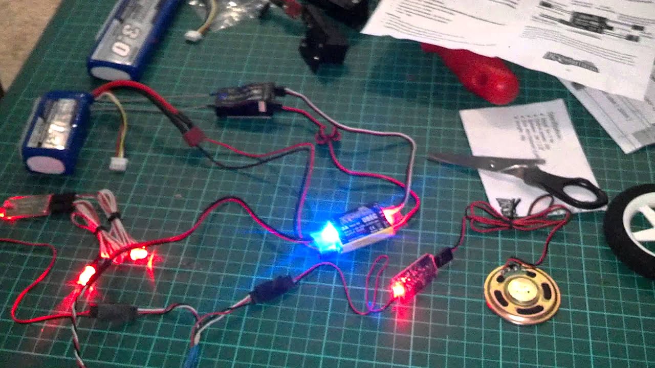 Dr Madthrust Machine gun effect (sound module + leds) - YouTube