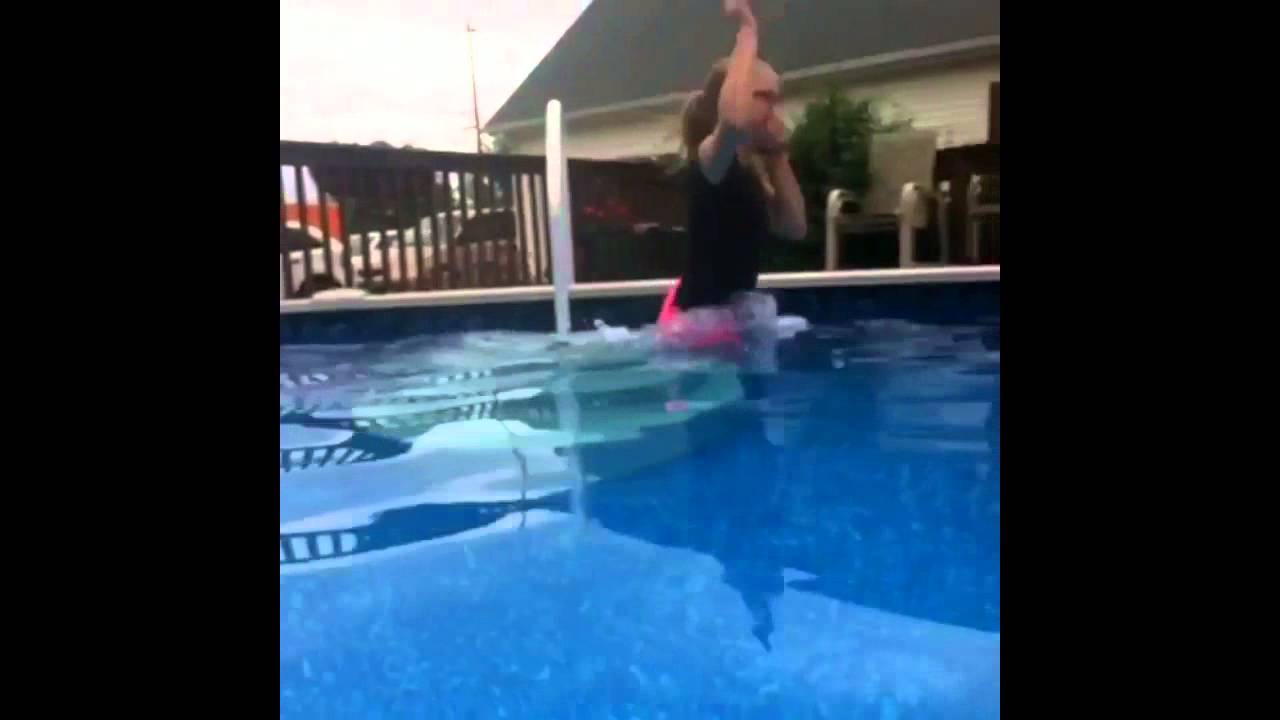 She fell in the pool - YouTube