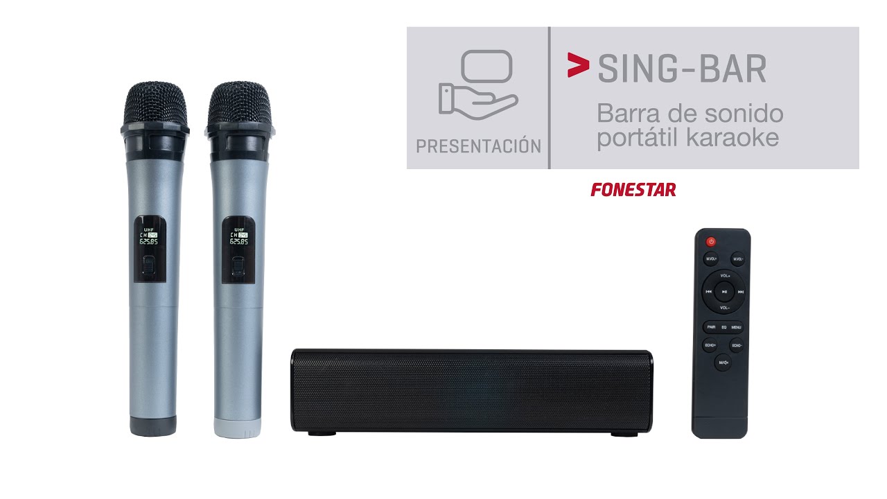 ¿KARAOKE?, ¿CHARLAS?, SING-BAR barra de sonido portátil. - YouTube