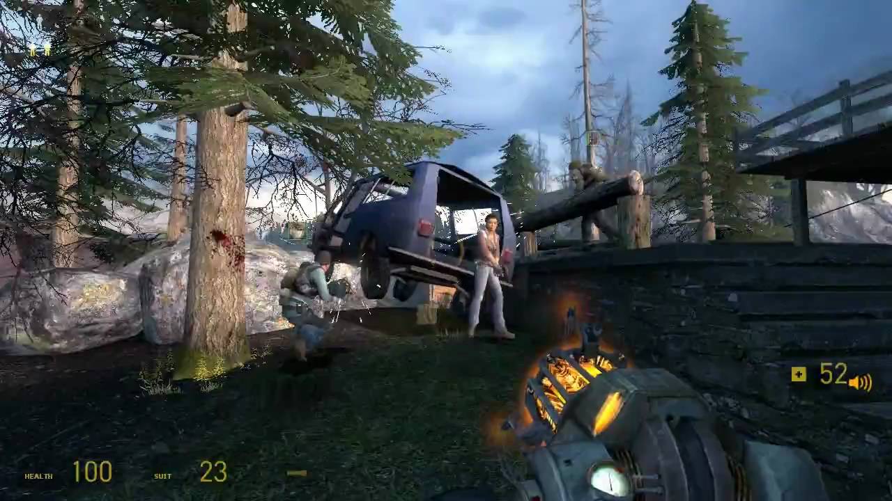 Let's Play HL2 Episode 2: Part 17 - Escape from the village! - YouTube