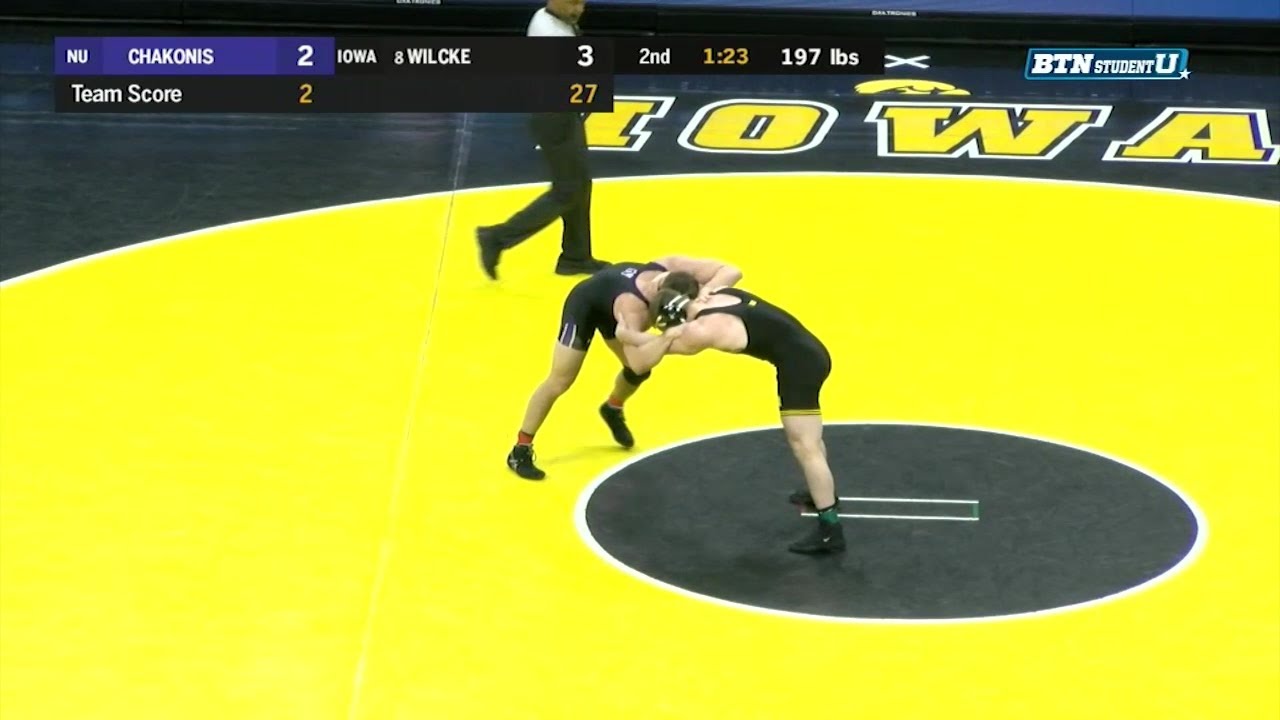 Big Ten Wrestling: 197 LBs - Northwestern's Zack Chakonis vs. Iowa's ...