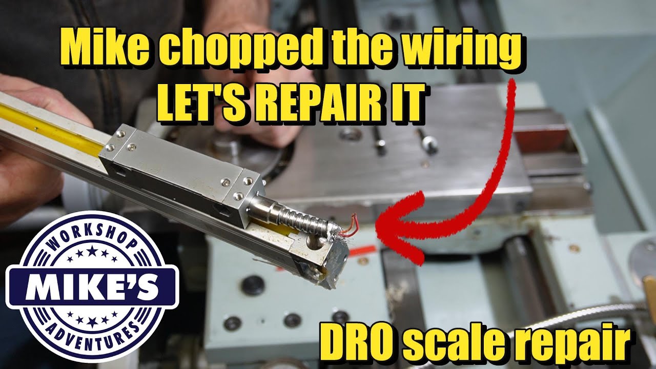 DRO Glass scale repair after chopping wiring. - YouTube