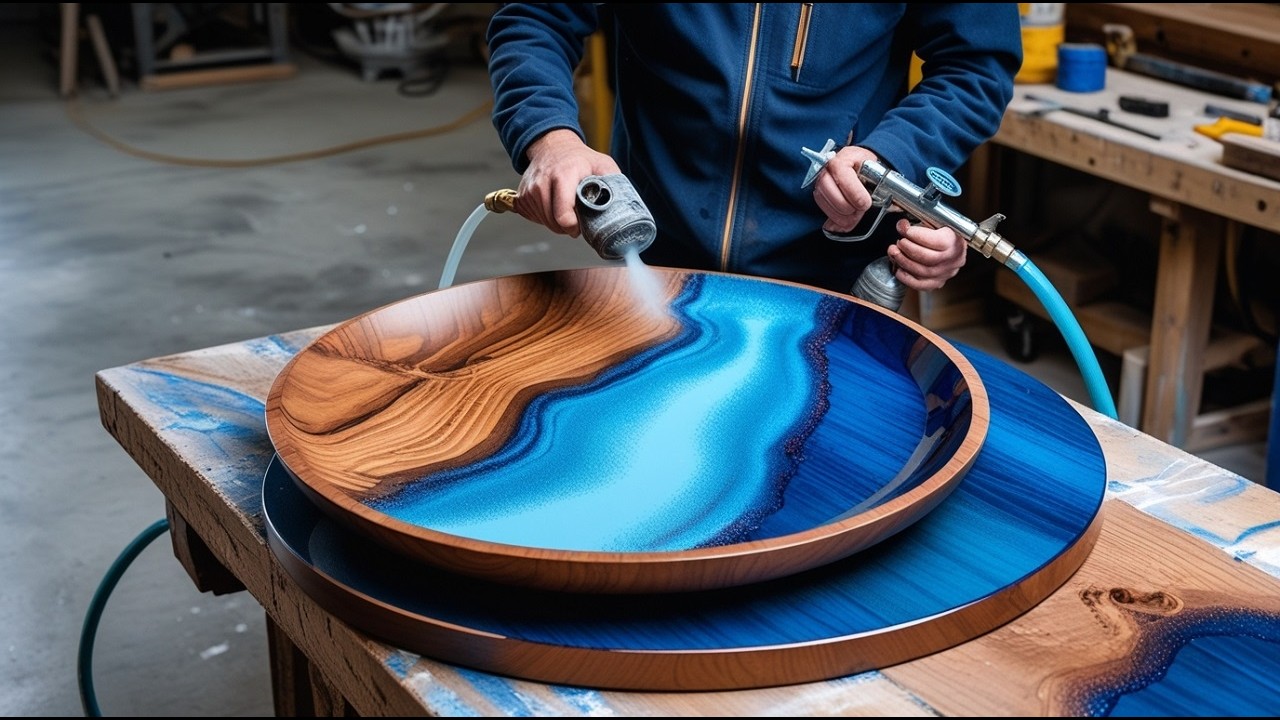 Turning An Epoxy Block Into A Unique Product - See How The Lathe ...