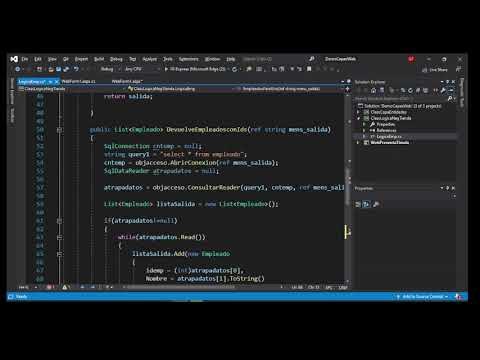 Desarrollo en capas 3/3 usando Ado.Net con SQL Server, Consultas DataSet para control GridView ...