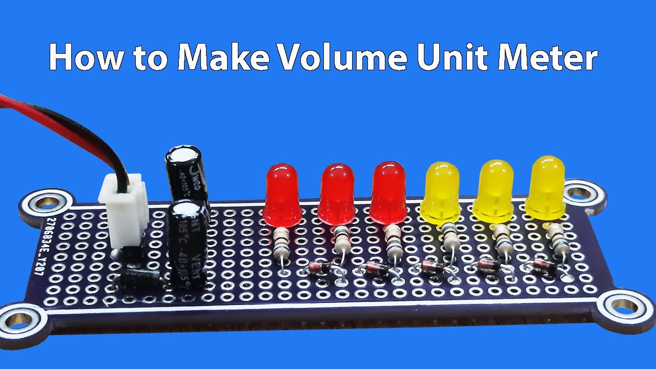 How to Make Audio Level Volume Unit meter without IC or Transistor ...