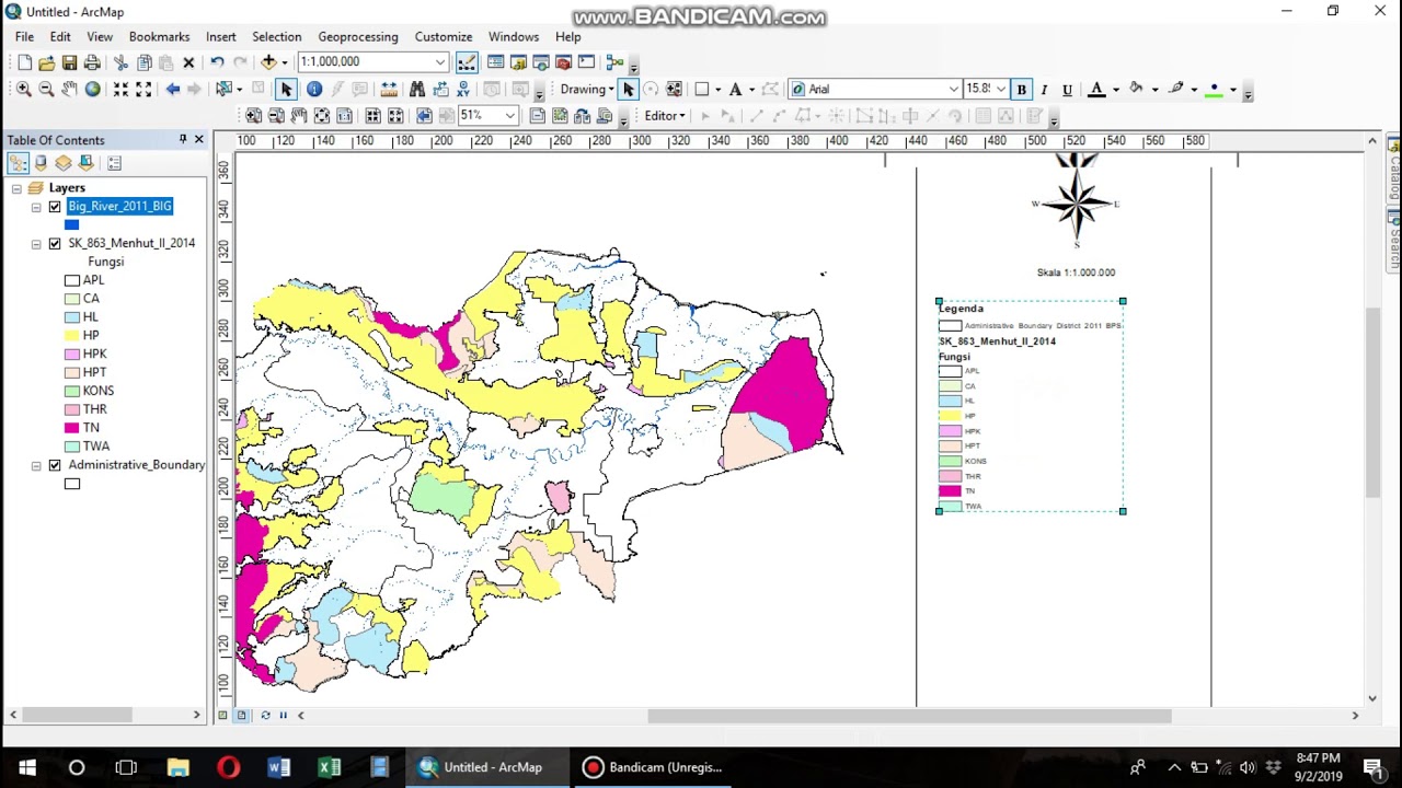 Cara layout peta seperti profesional dengan ArcGIS - YouTube