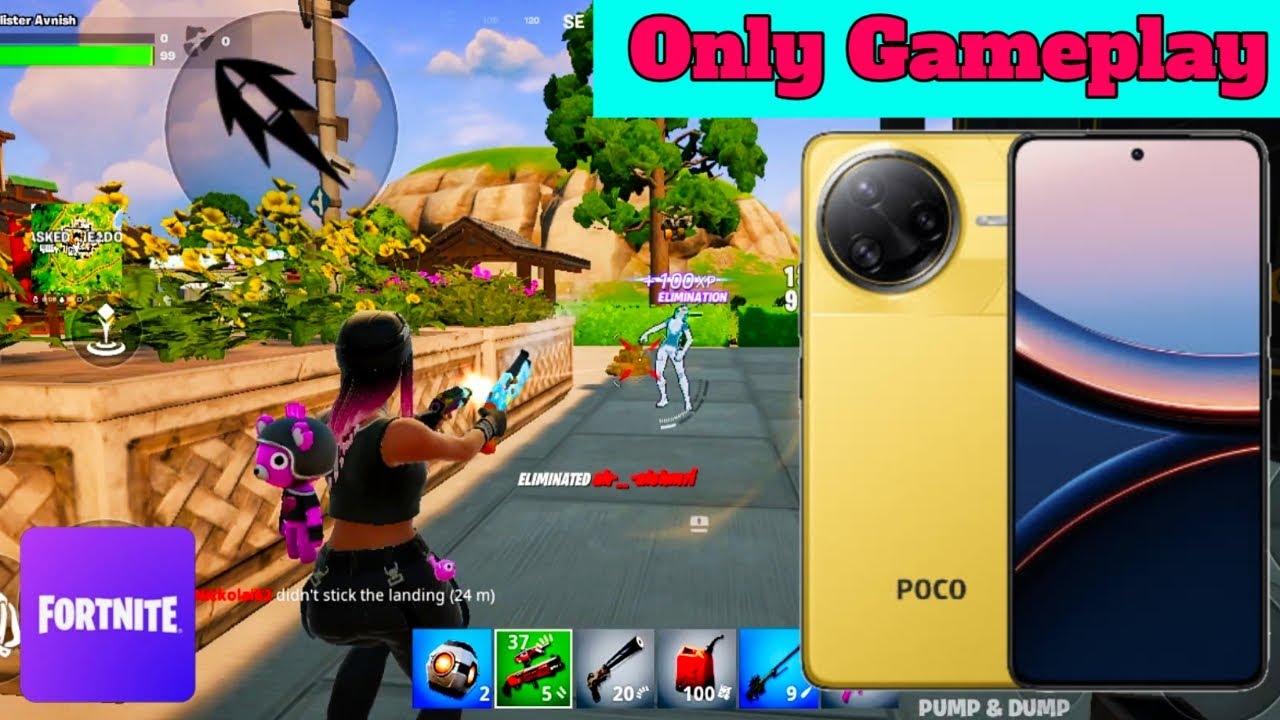 Poco F7 Ultra 90,120 FPS Fortnite Mobile Gameplay Test|Fortnite Mobile ...