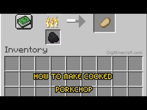 How To Make Cooked Porkchop In Minecraft ? Survival Mode #minecraft ...