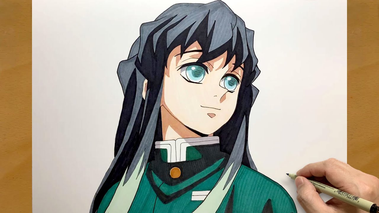 How to Draw Muichiro Tokito from Demon Slayer | Kimetsu no Yaiba | draw ...