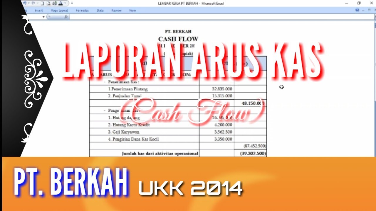 PT. BERKAH || Laporan Arus Kas (Cash Flow)|| UKK 2014 Part. 11 - YouTube