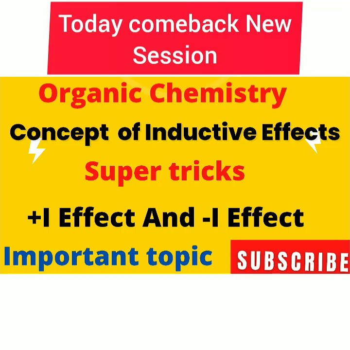 ## Organic## Super tricks## Inductive Effects### Important topic inductive Effects##by Shipra ...