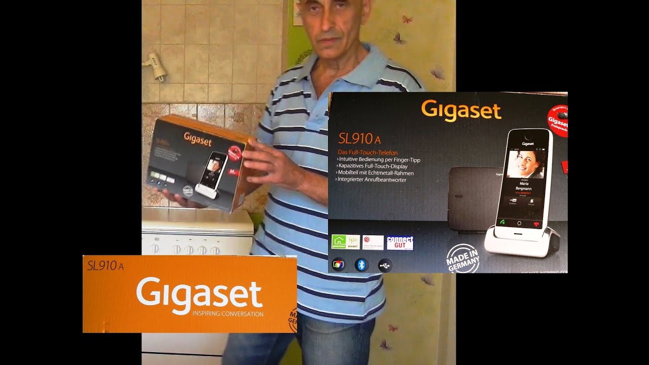 Gigaset SL910 Touchscreen Phone.Schnurloses Design-Telefon Full-Touch ...