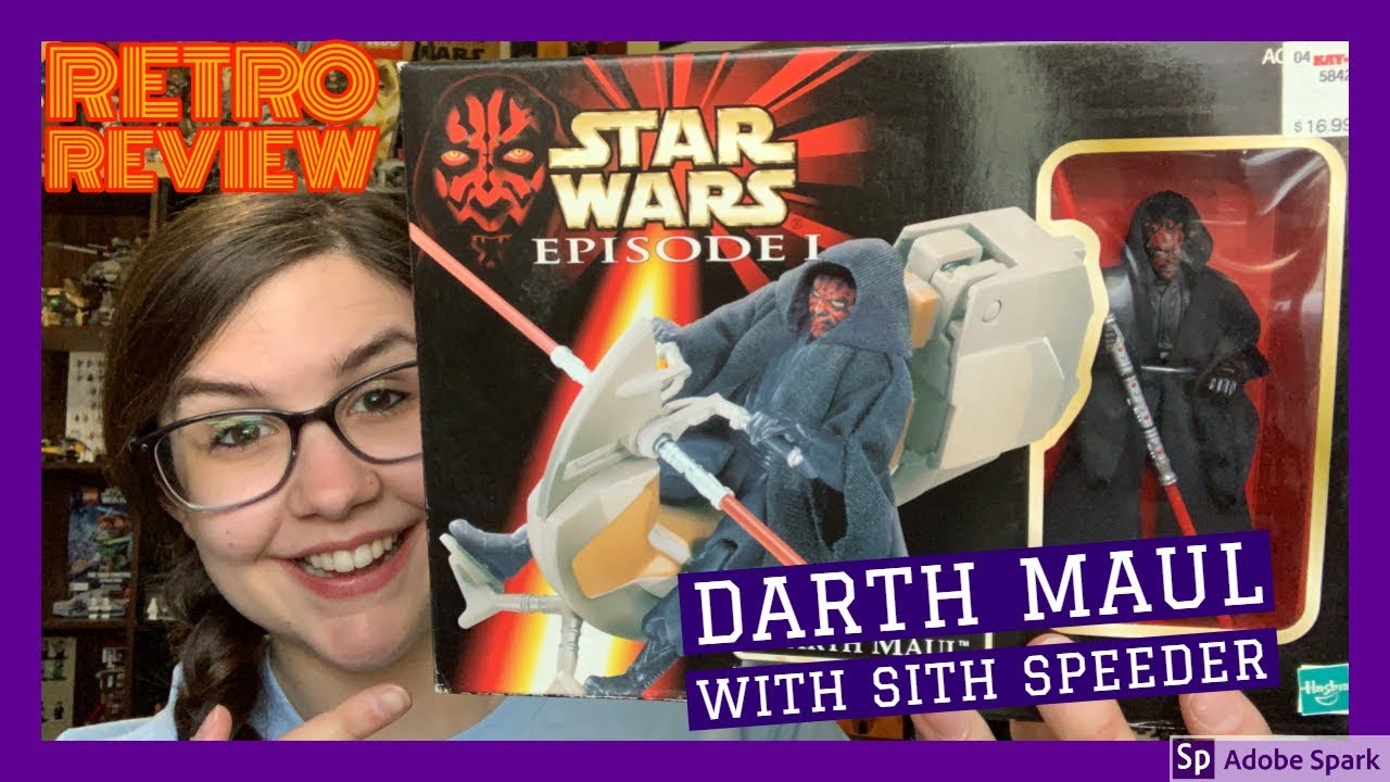 RETRO REVIEW: The Phantom Menace Darth Maul with Sith Speeder Review ...
