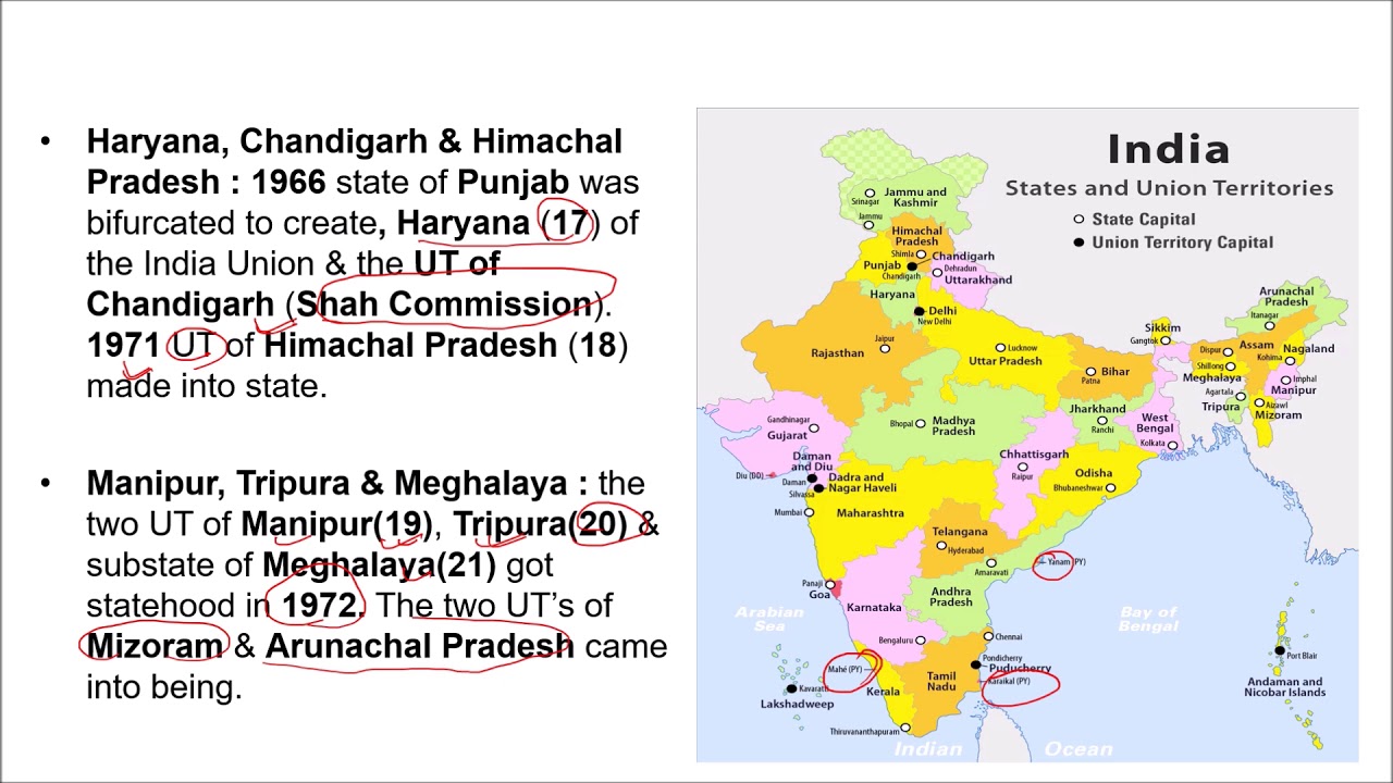 Lesson 4 : Reorganizations of States After 1956 - YouTube