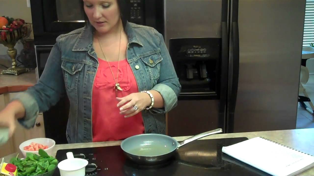 Thin & Healthy Breakfast Omelet & Peach Muffins - YouTube