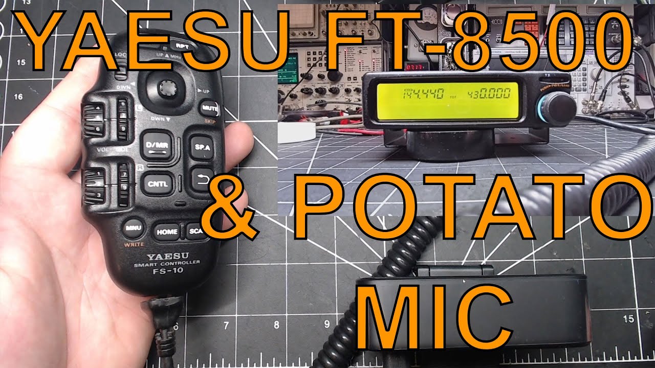 Yaesu FT-8500 with FS-10 Potato Head microphone - YouTube