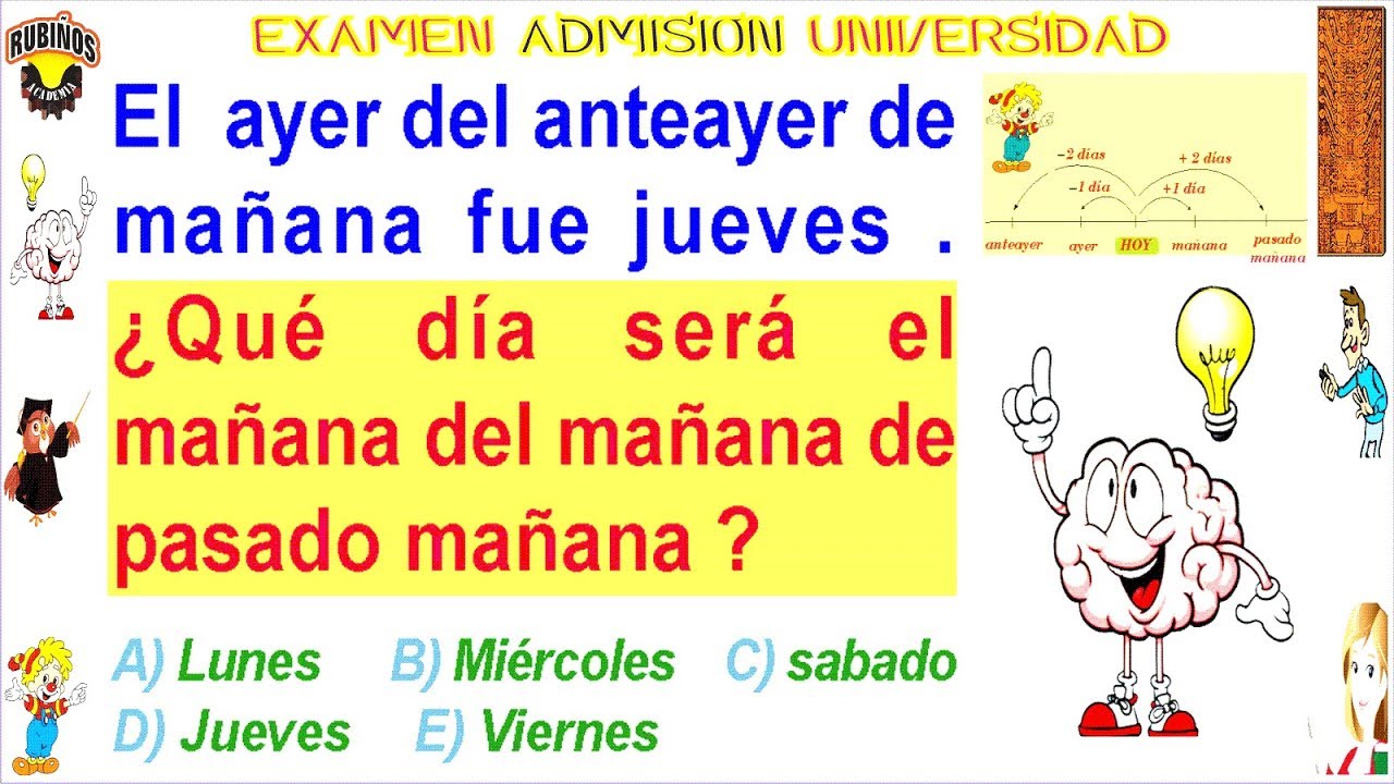 Examen Admisión A La Universidad Villareal Razonamiento Lógico Relación