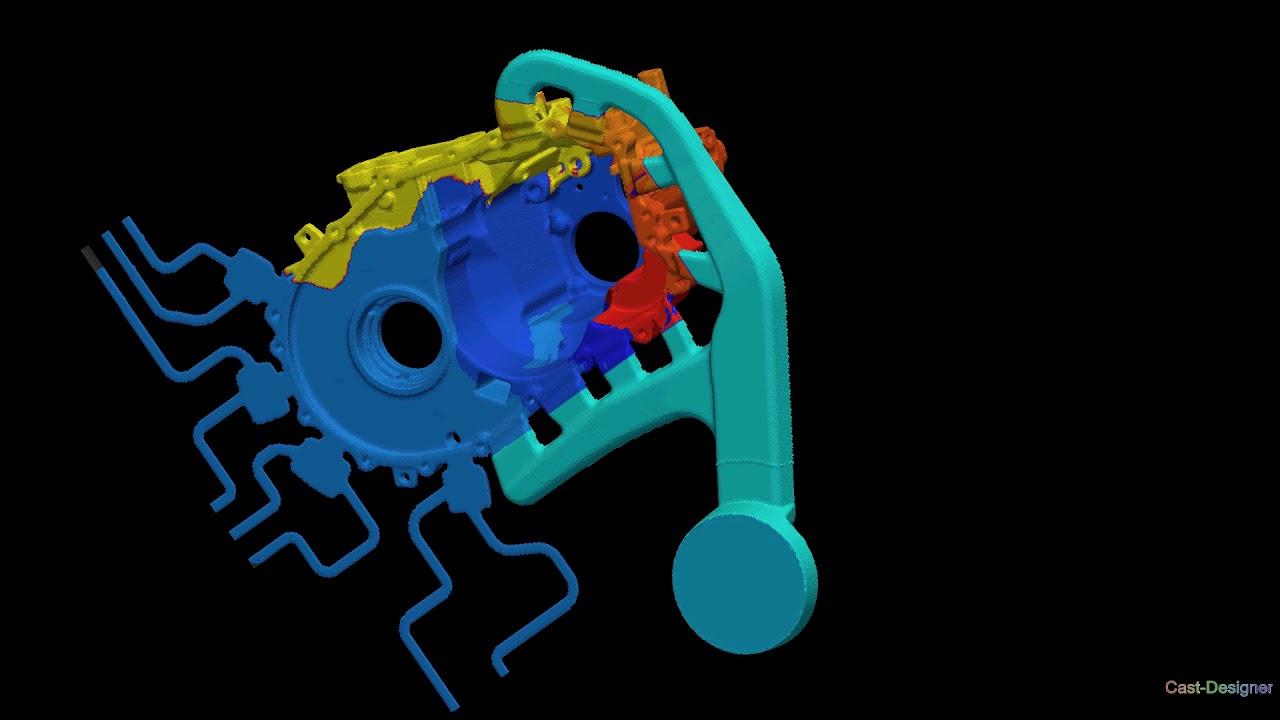 CAST DESIGNER SOFTWARE -HPDC Flow Simulation GATE COLOR - YouTube