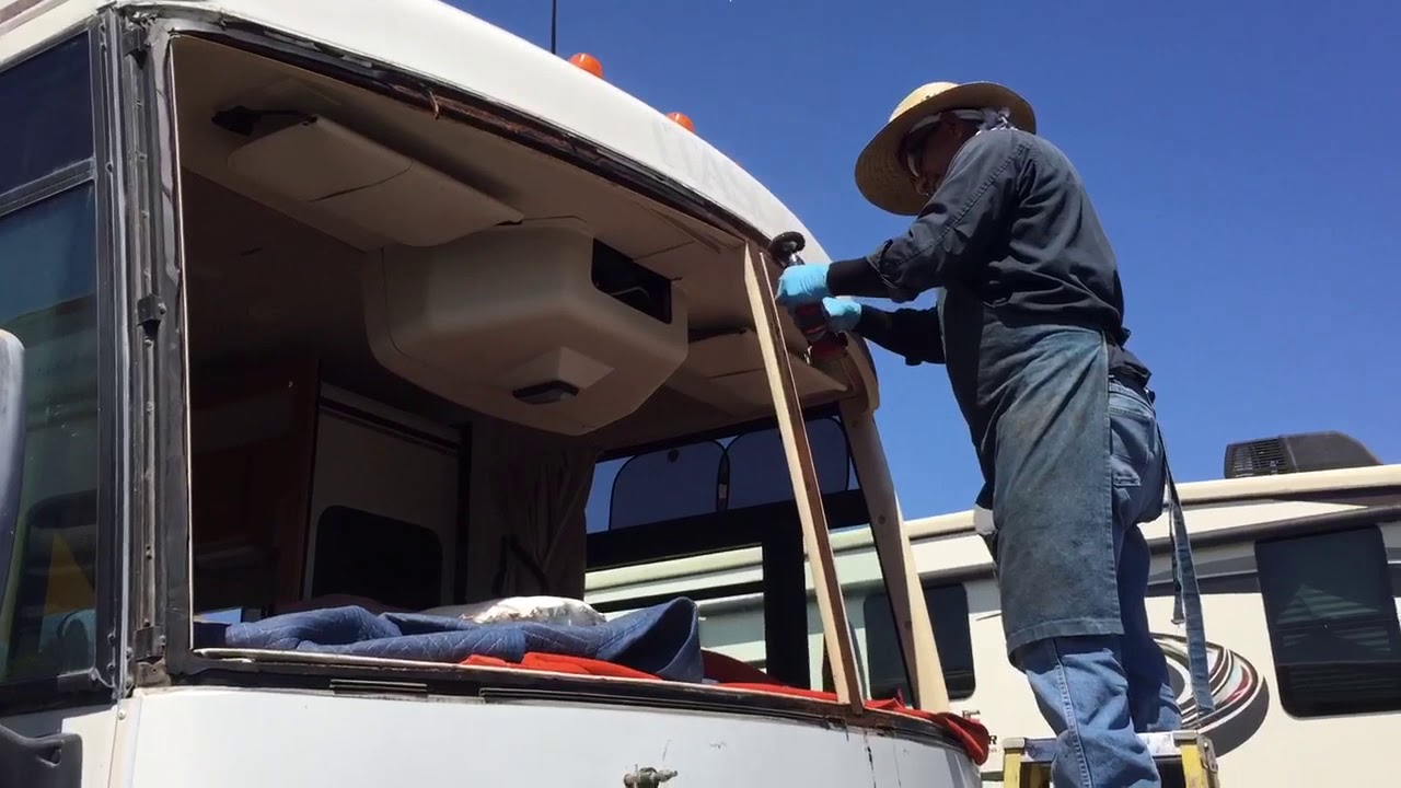 2004 Winnebago Sunrise Windshield Replacement - YouTube