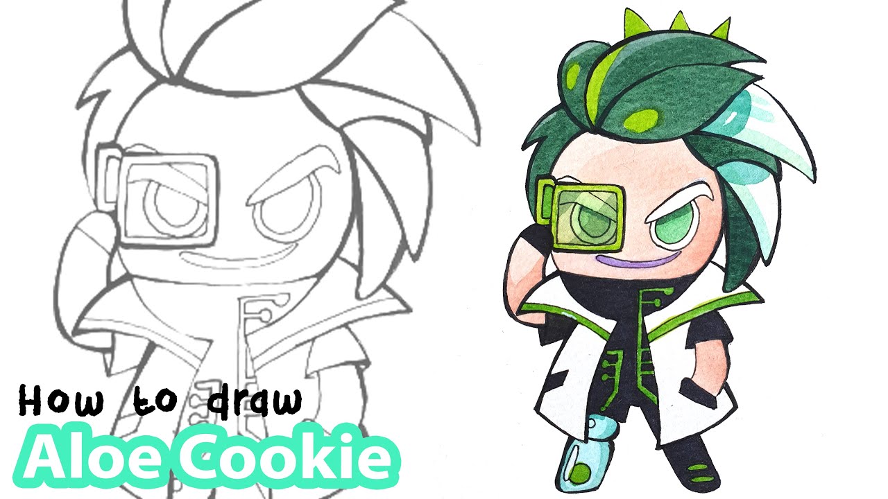 How to draw Aloe Cookie | Cookie Run Ovenbreak - YouTube