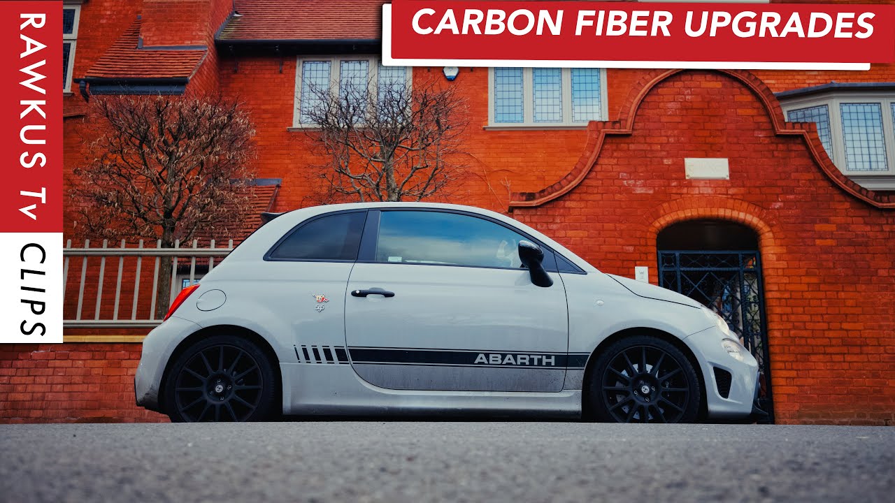 Abarth 595 Competizione carbon fibre gear paddle upgrades - YouTube
