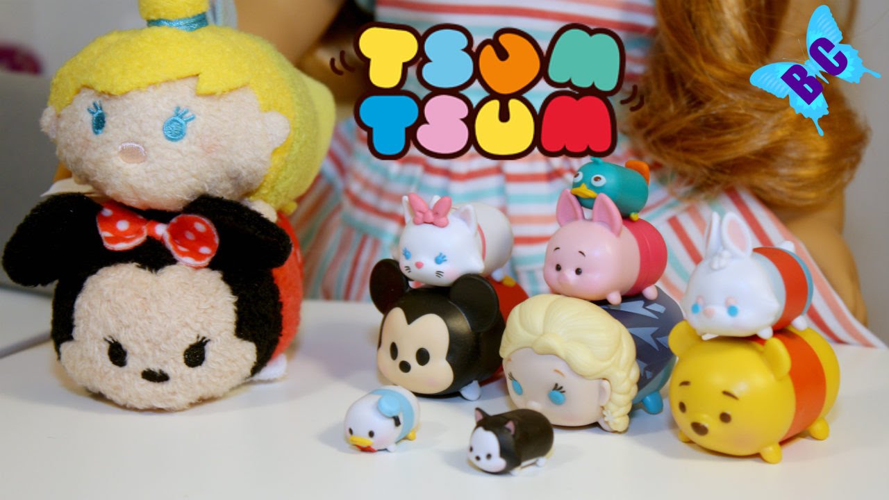 Disney Tsum Tsum Vinyl Figure 9 Pack Opening | Elsa, Mickey, Pooh Bear ...