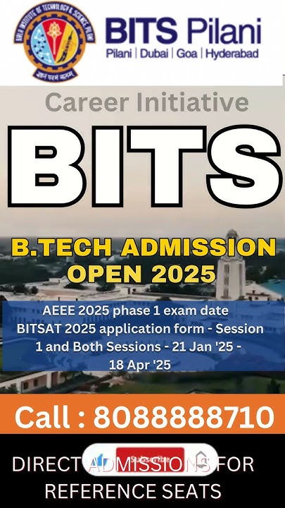BITS Pilani Course Admissions 2025 #bitsat #bitspilani #jeemain2025 # ...