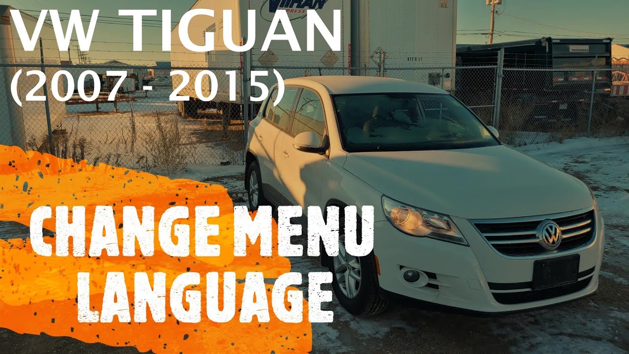 Volkswagen VW Tiguan - HOW TO CHANGE / SELECT MENU LANGUAGE? - YouTube
