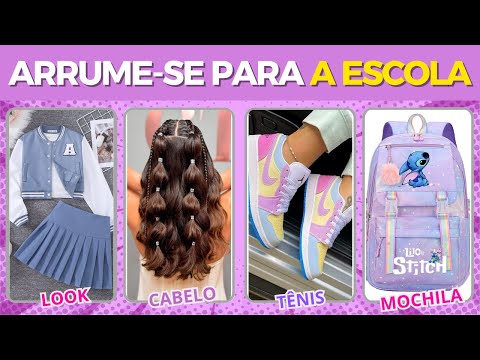 MONTE SEU LOOK PERFEITO PARA IR À ESCOLA! 💜📚| Jogo das Escolhas #giragiraquiz