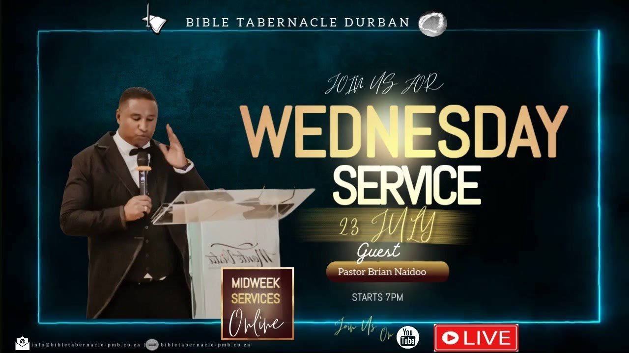Wednesday Midweek Service | Pastor Brian Naidoo - YouTube
