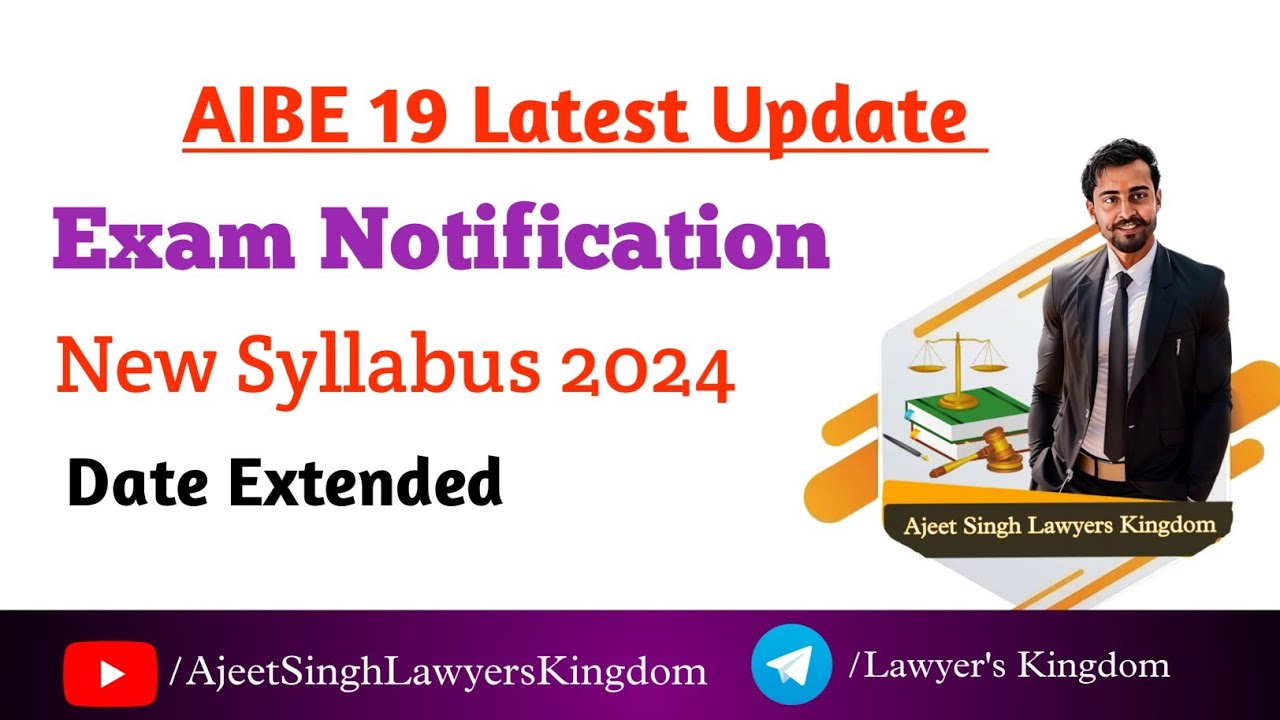 AIBE 19 Latest Update | Exam Date | New Syllabus | Bar Council of India ...