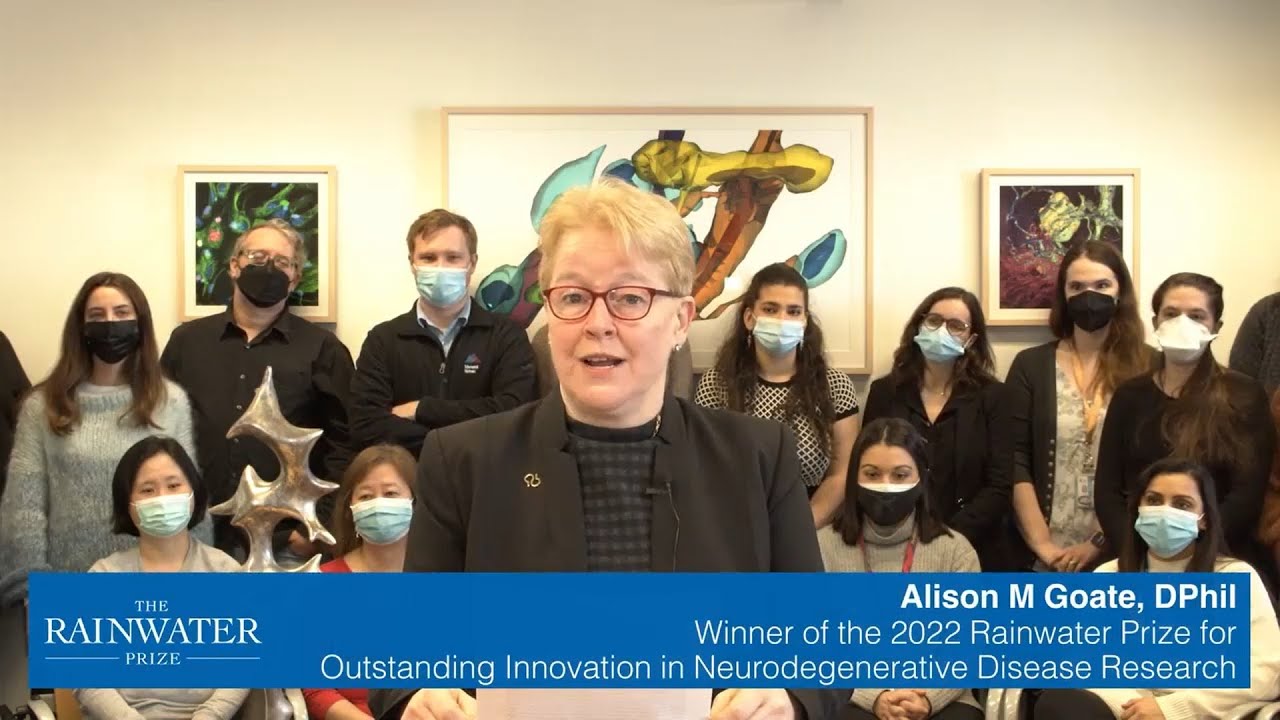Alison Goate accepts Rainwater Prize, Feb 23, 2022 - YouTube