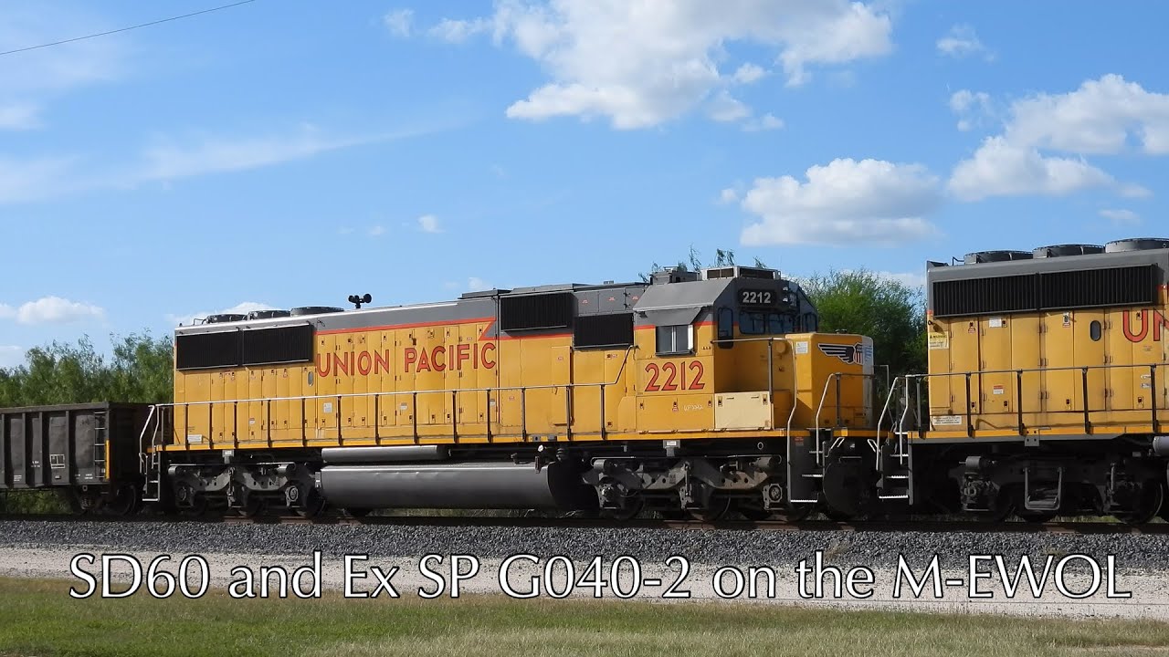 UP SD70AH 8708 Leads the M-EWOL with a UP SD60 and Ex-SP SP40-2 into ...