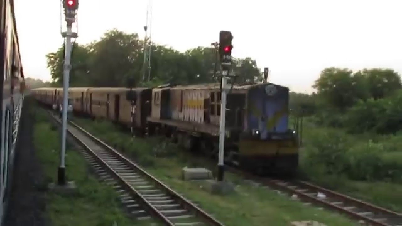 Indian Railways: BG Train Overtakes MG Train!!! - YouTube