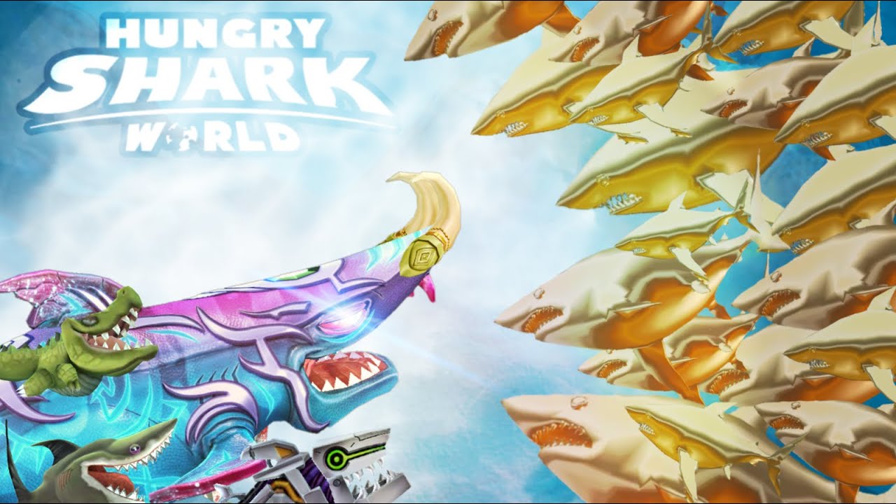 Dark magic shark gold rushes live contest | Hungry Shark World - YouTube