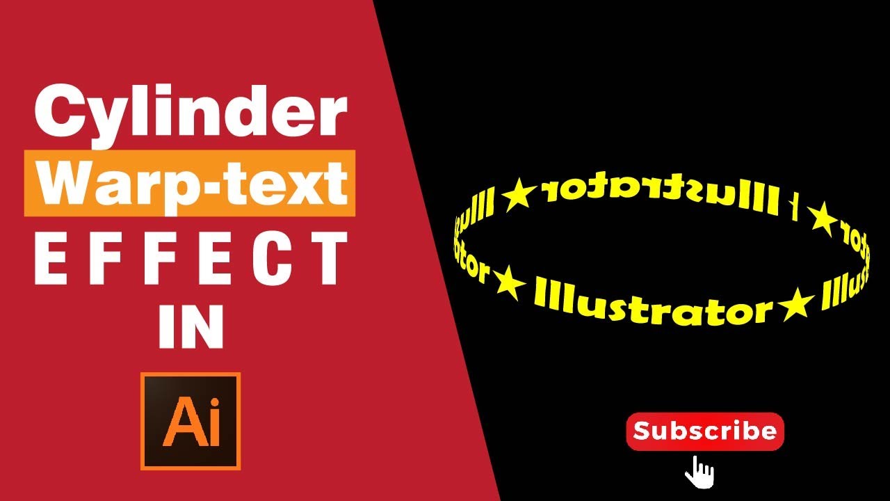 Mastering Illustrator: Cylinder Warp Text Effect Tutorial | Graphic ...