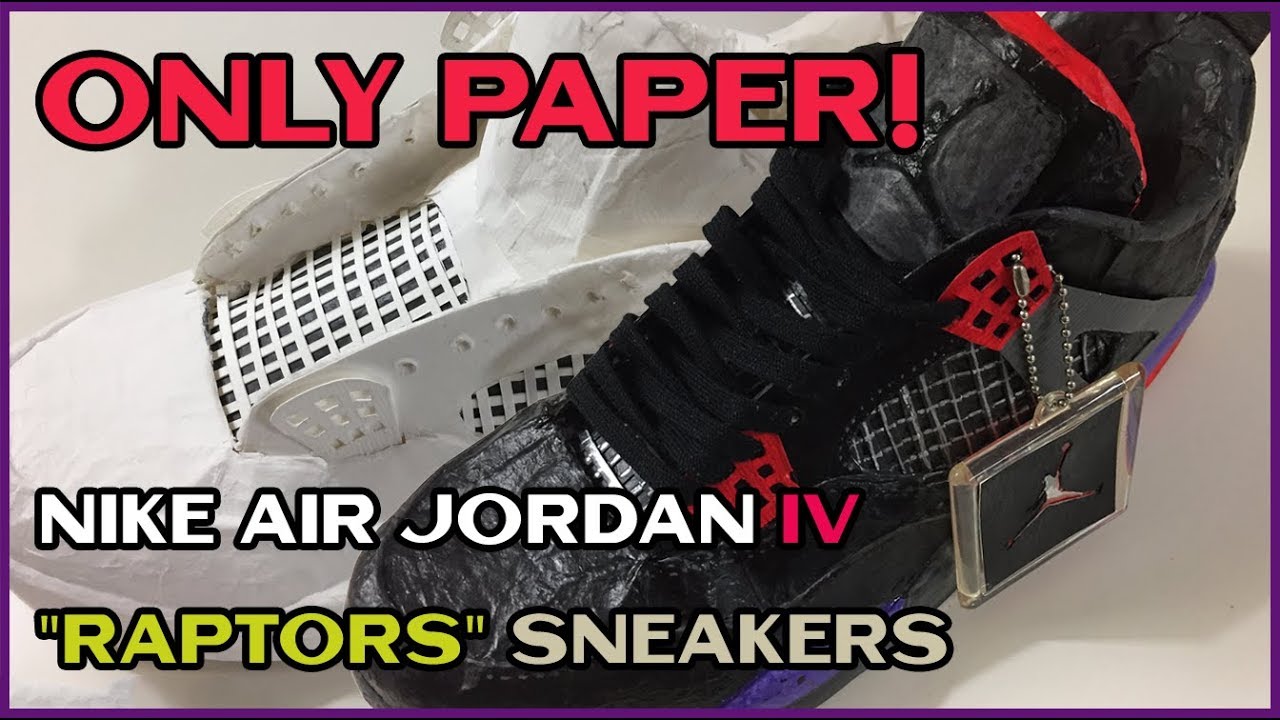 [USING ONLY PAPER!] Nike Air Jordan IV "Raptors" by Yuu Sunika - YouTube