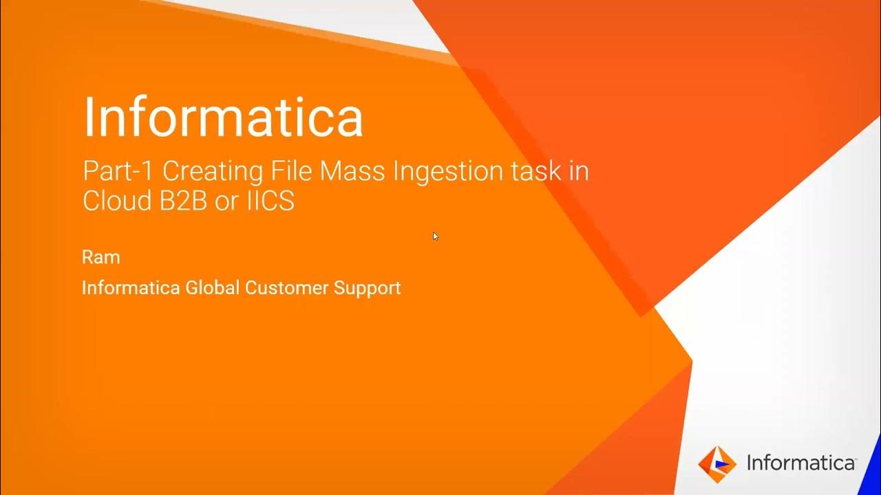 Part 1 Creating File Mass Ingestion Task In Cloud B2b Or Iics Youtube
