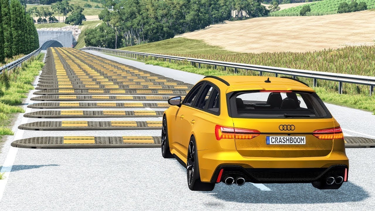 Car vs Speed Bump vs cars | Trucks vs Speed Bumps | Buses vs Speed ...