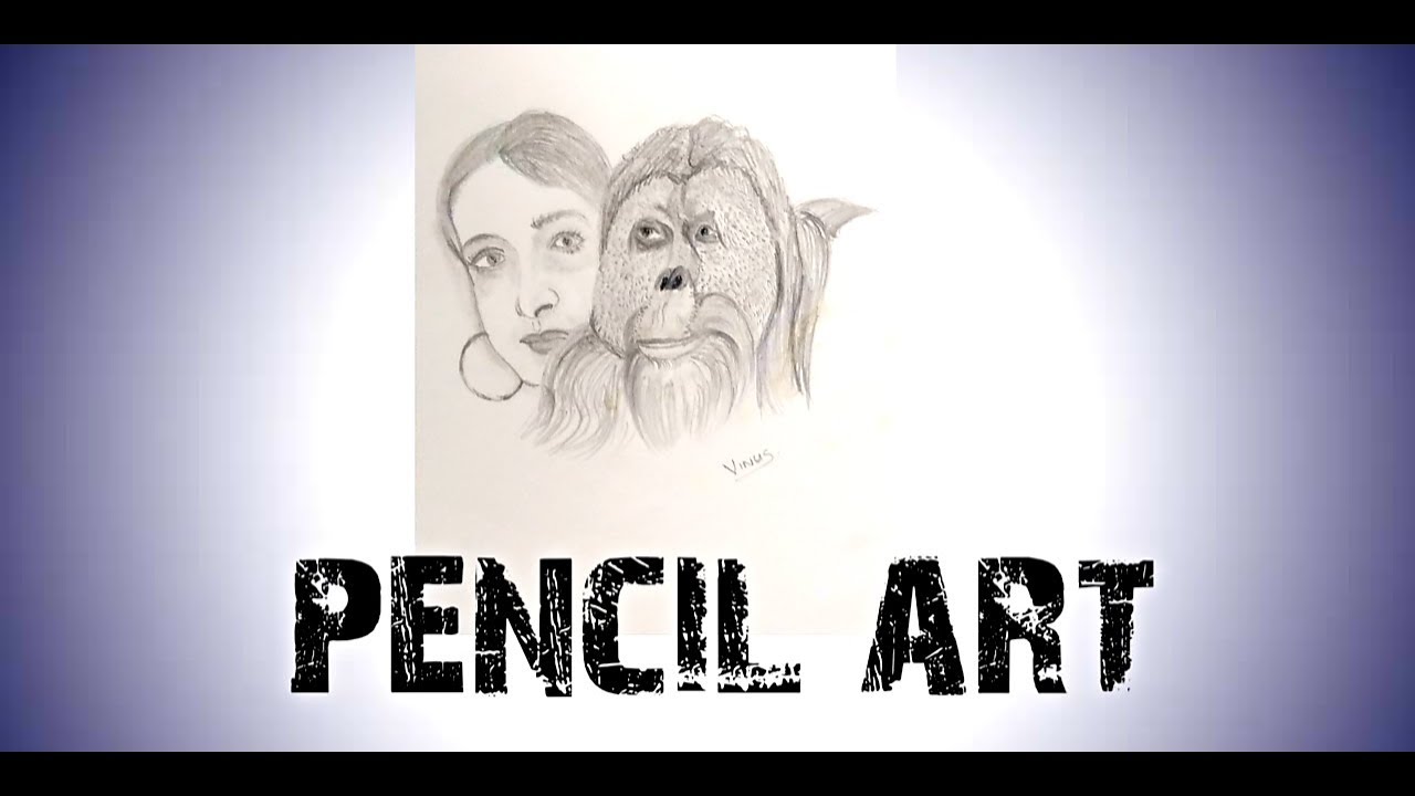 Pencil Drawing Double Face Work - YouTube