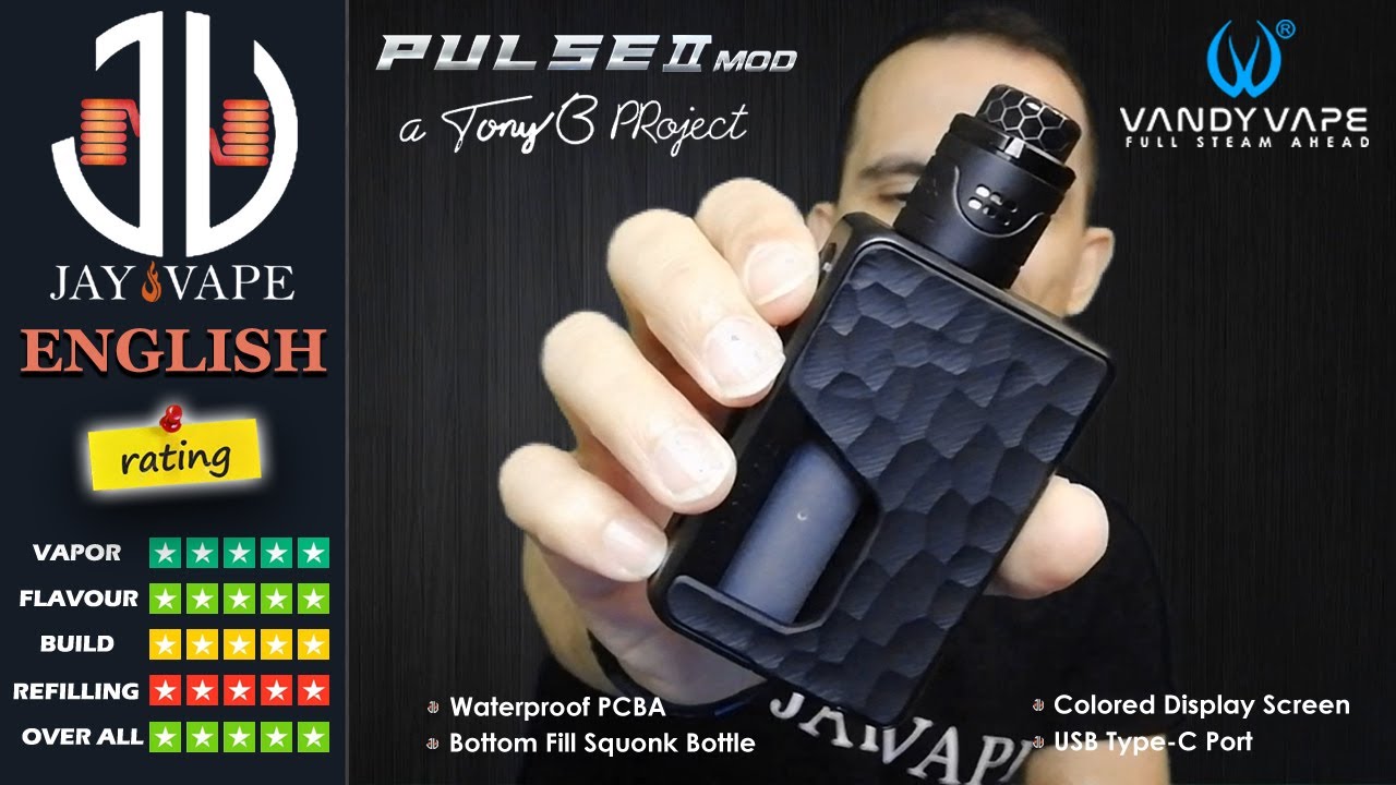 Pulse V2 Squonk Mod by Tony B & Vandy Vape, Best Squonk Mod Ever! - YouTube