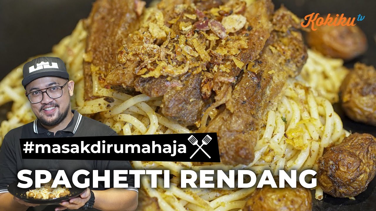 RESEP SPAGHETTI RENDANG | #MASAKDIRUMAHAJA #SAMASAYA - YouTube