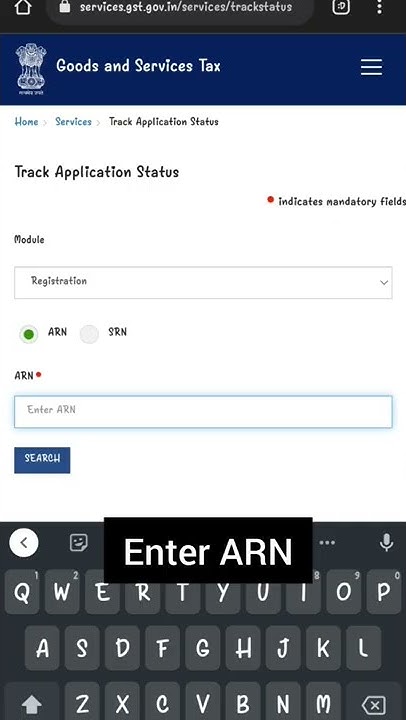 How To Track GST Application Status By ARN? Check GST ARN Status | Application Reference Number ...