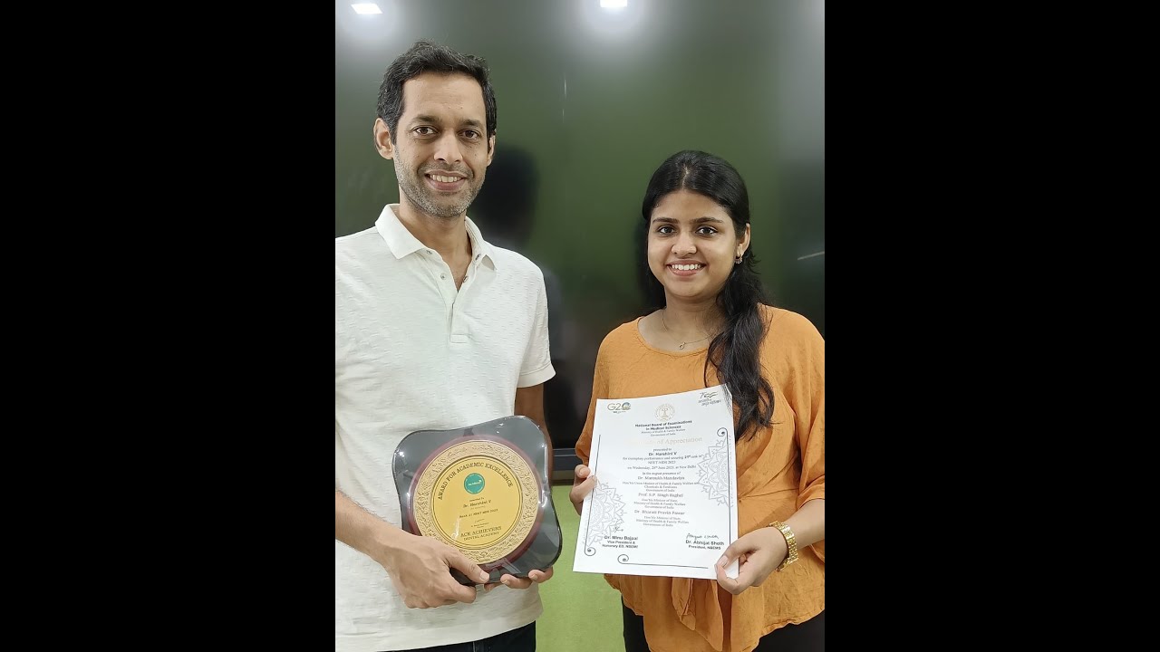 Dr. Harshini V at Ace Achievers after felicitation from Ministry of ...